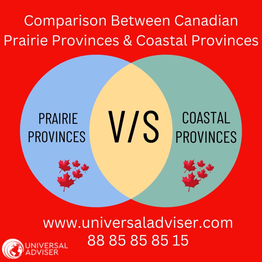 Comparison between Canadian Prairie Provinces & Coastal Provinces