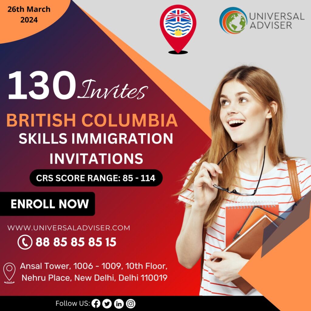 British Columbia Issues 130 Invitations in Latest Skills Immigration Draw